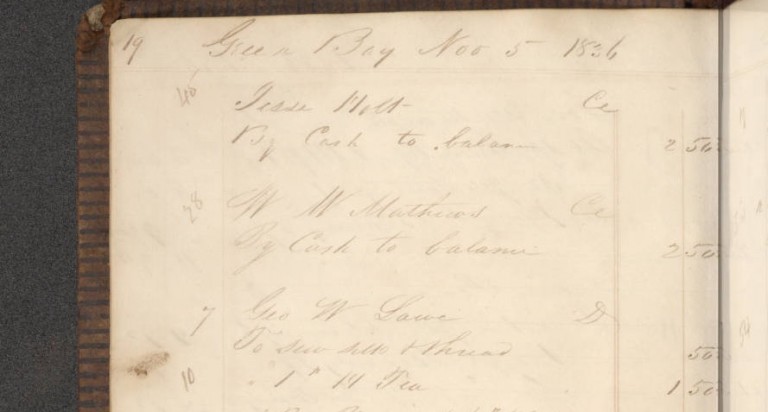 Rare Grignon trade ledger now available to read online - Kaukauna ...