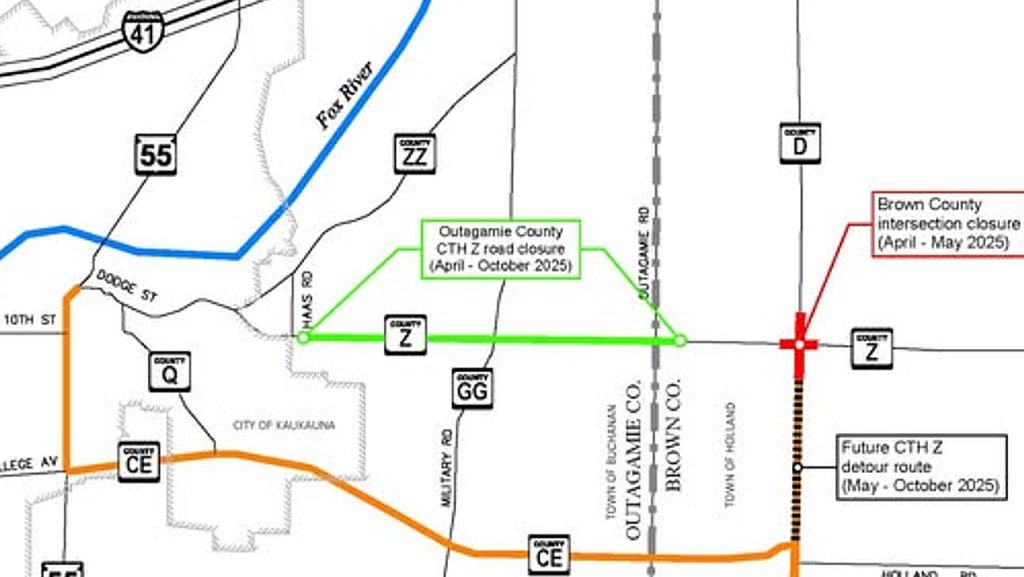 County Highway Z to close temporarily Monday for reconstruction ...