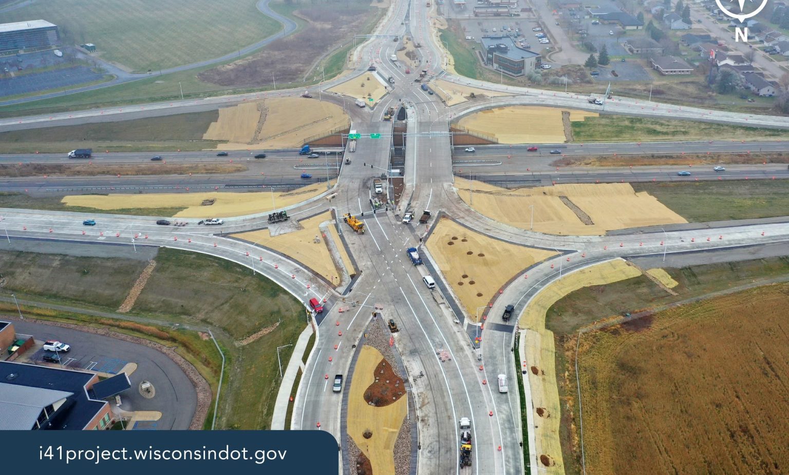 Ballard Road diverging diamond interchange is now open in Appleton ...